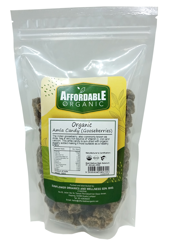 AFFORDABLE ORGANIC - Organic Amla Candy (Gooseberries) 500G | Lazada