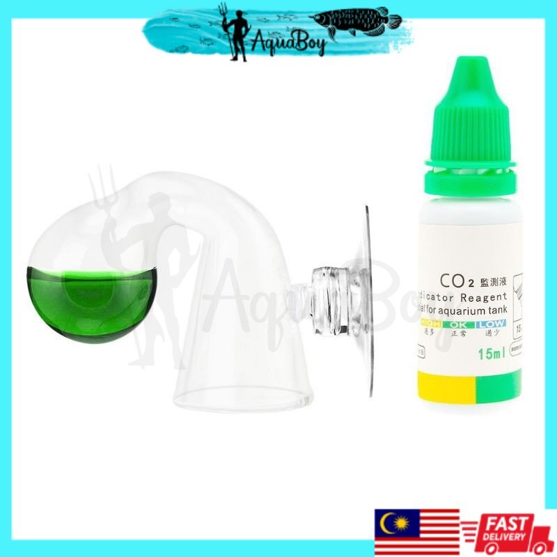 Aquascape CO2 Indicator Carbon Dioxide CO2 Checker with Liquid Plant ...