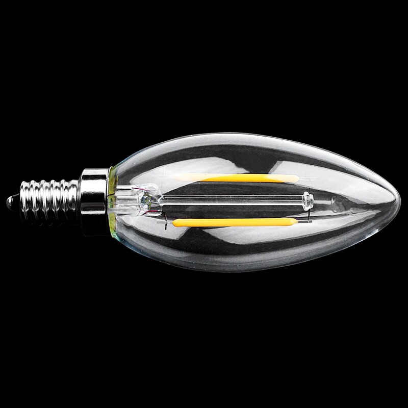 4X Dimmable E12 2W COB Edison Candle Flame Filament LED Light Bulb Lamp 10x3.5cm - JonesMayer ...
