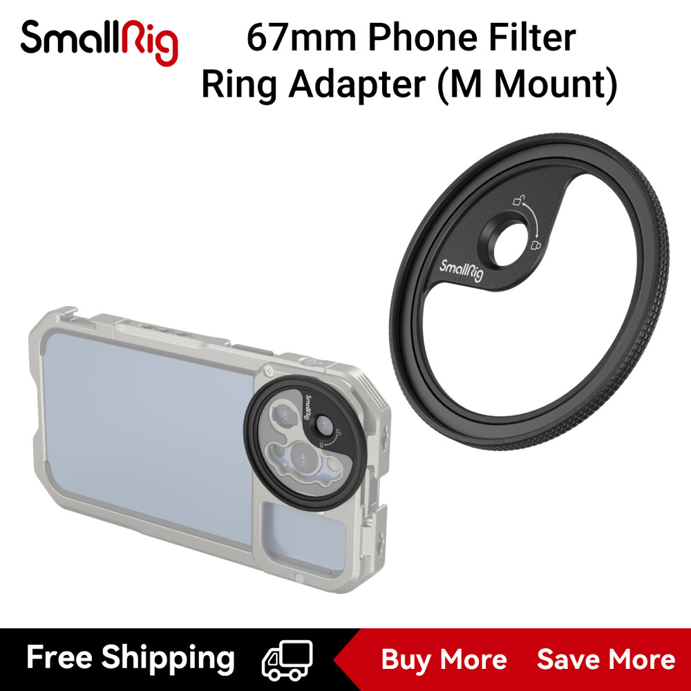 SmallRig 52mm / 67mm Magnetic Cellphone Lens Filter Ring Adapter (M ...