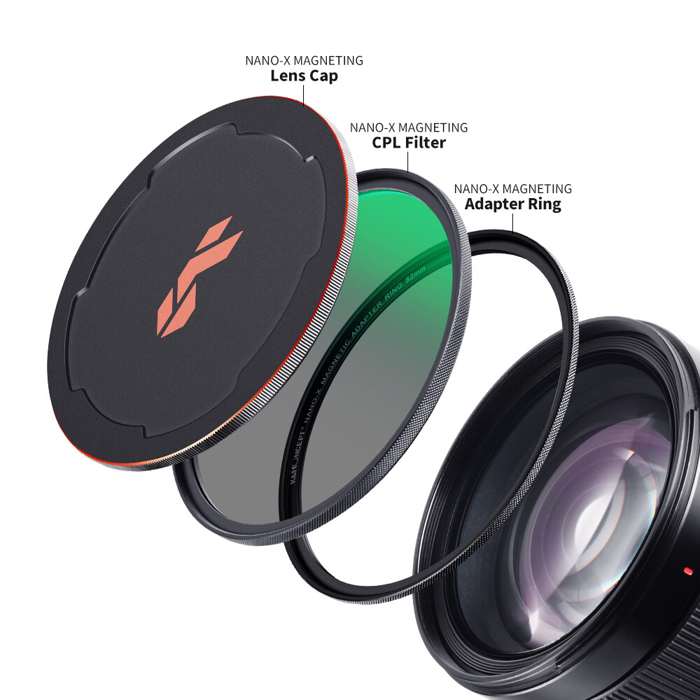 K&F Concept Magnetic HD CPL Nano-x Camera Filter with Lens Cap Circular ...