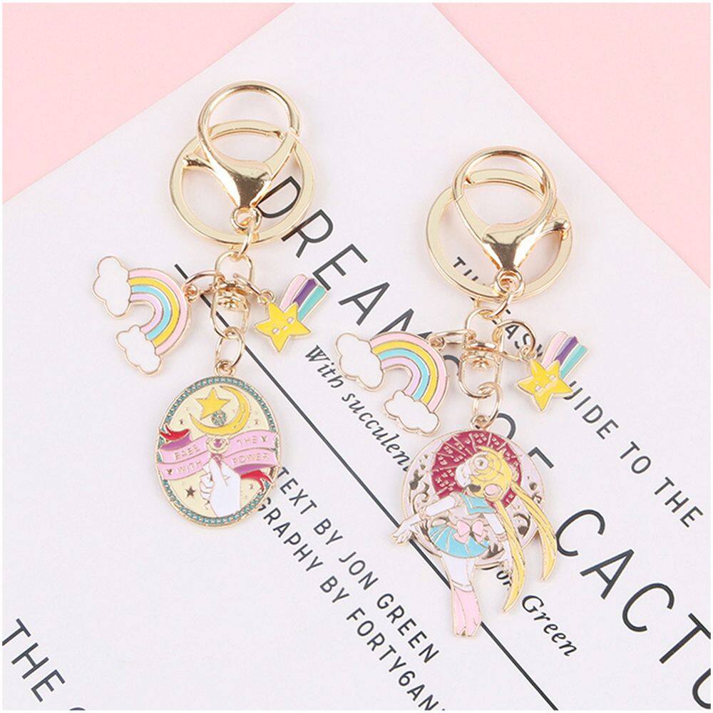 WRIGHTJ ของขวัญอุปกรณ์เสริมคู่ Key Chain กระเป๋าจี้เครื่องประดับ ...