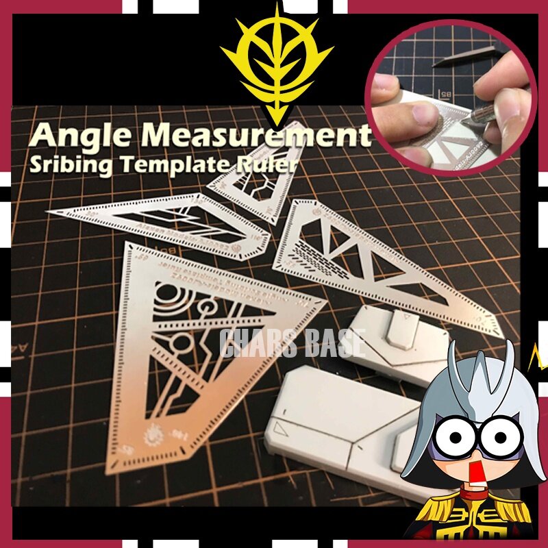 GUNPLA SCRIBER TOOLS GUNDAM SCRIBER ANGLE MEASUREMENT SCRIBING TEMPLATE ...