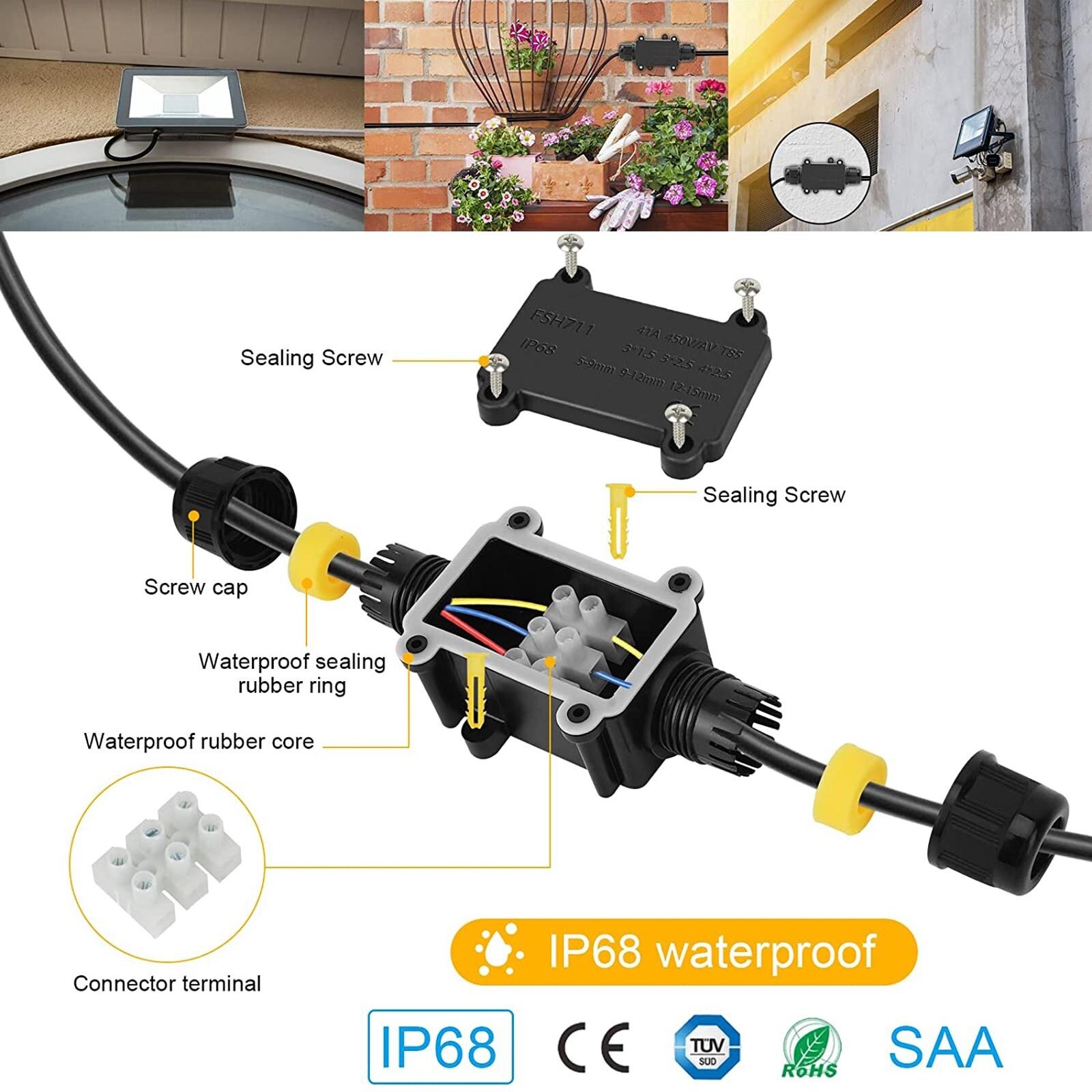 [HOT W] Waterproof Outdoor Case Underground Cable Connector Electrical ...