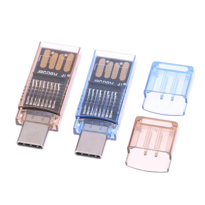 ZHANG 2 In 1 Card Reader USB 2.0 USB Type C เป็น SD Micro SD TF Card ...