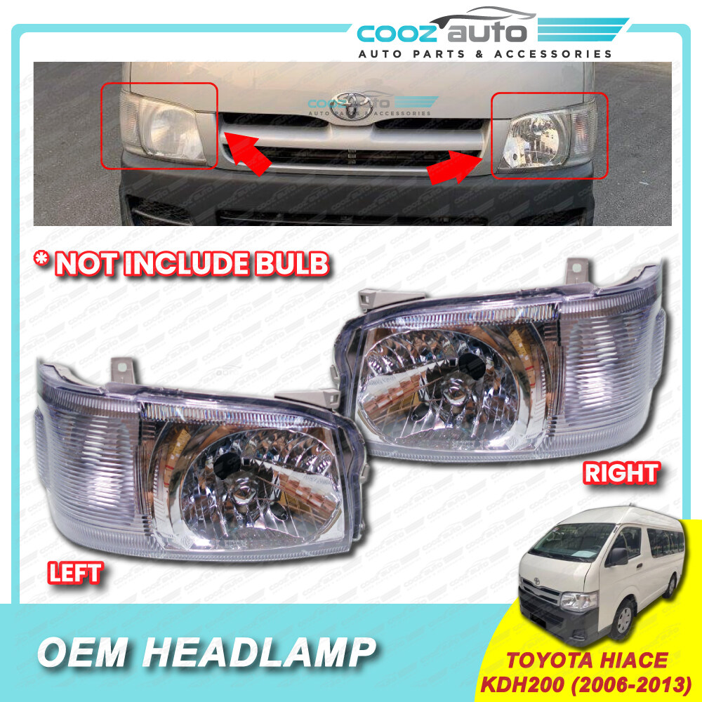 Toyota Hiace KDH200 2006 - 2013 Front HeadLamp Head Lamp Light (No Bulb ...