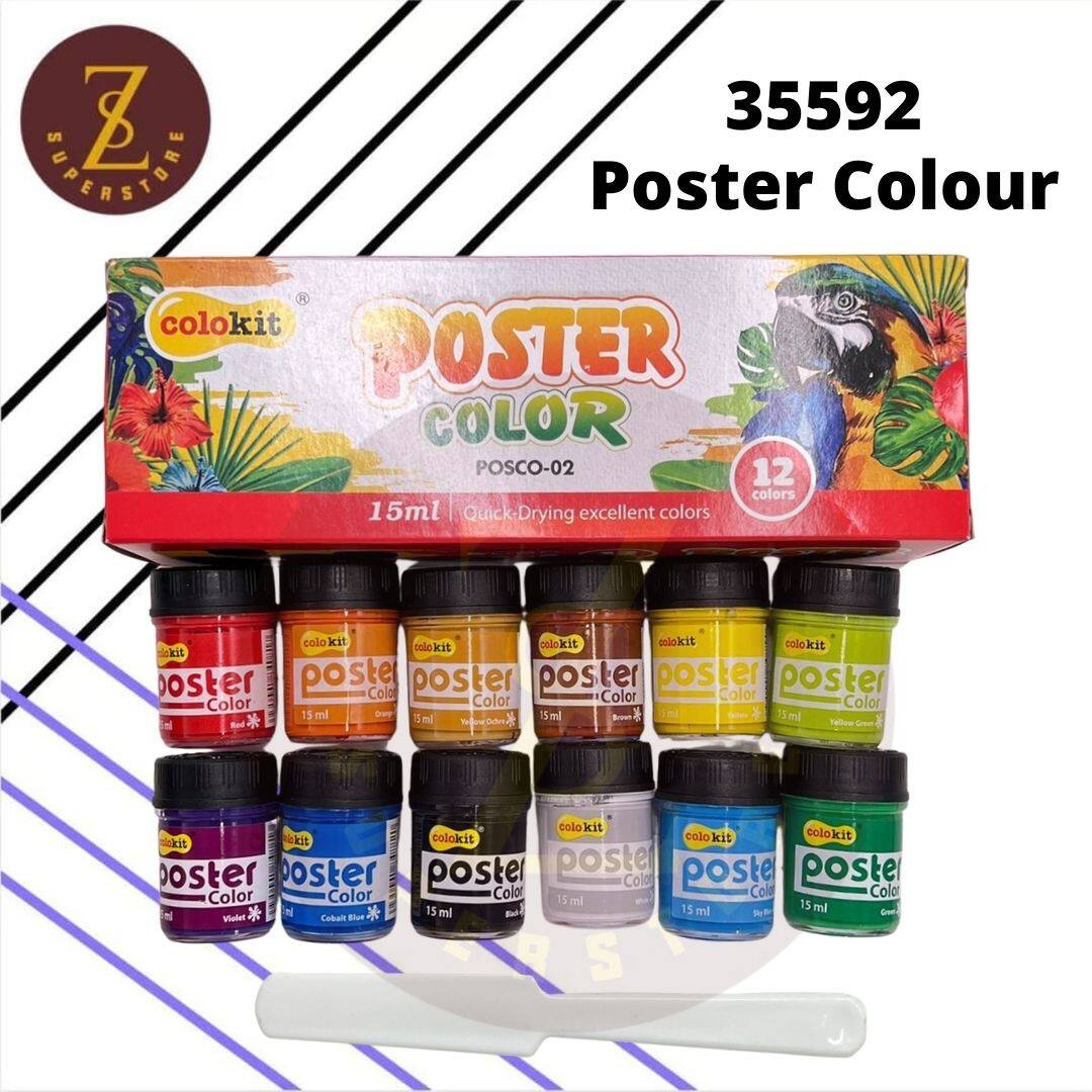 Colokit Poster Color 1 set 12's colour | Lazada