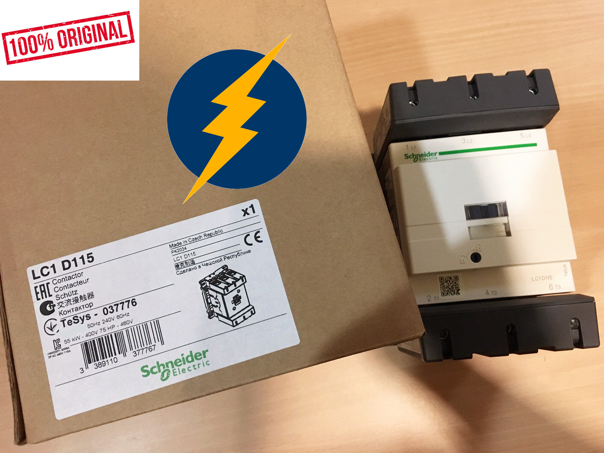 Schneider LC1D115 Contactor 115AMP 3Pole AC ( LC1D115E7 LC1D115F7 ...