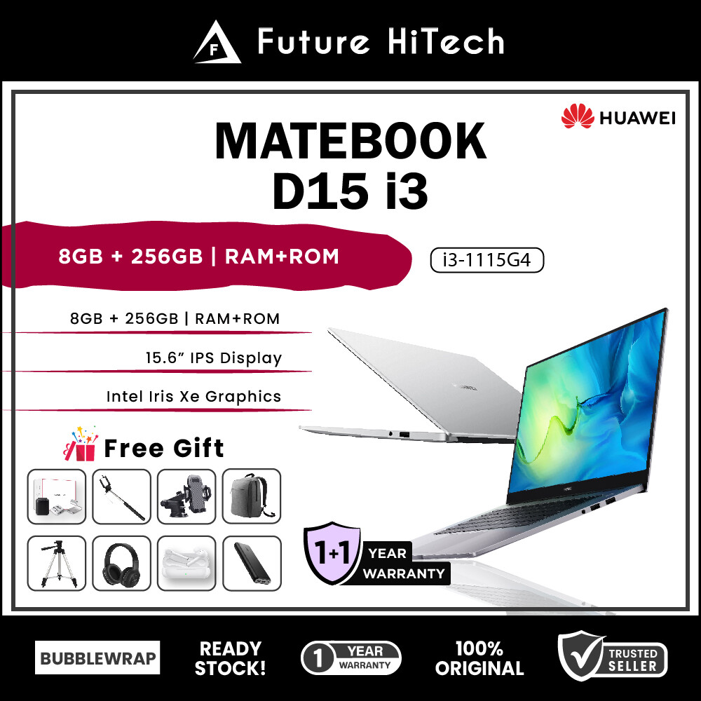 HUAWEI Matebook D15 i3 [8GB RAM 256GB SSD] - Original HUAWEI Malaysia ...