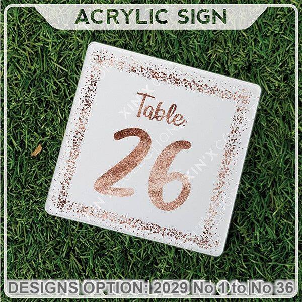 Table Number Nombor Meja Acrylic Sign | Lazada