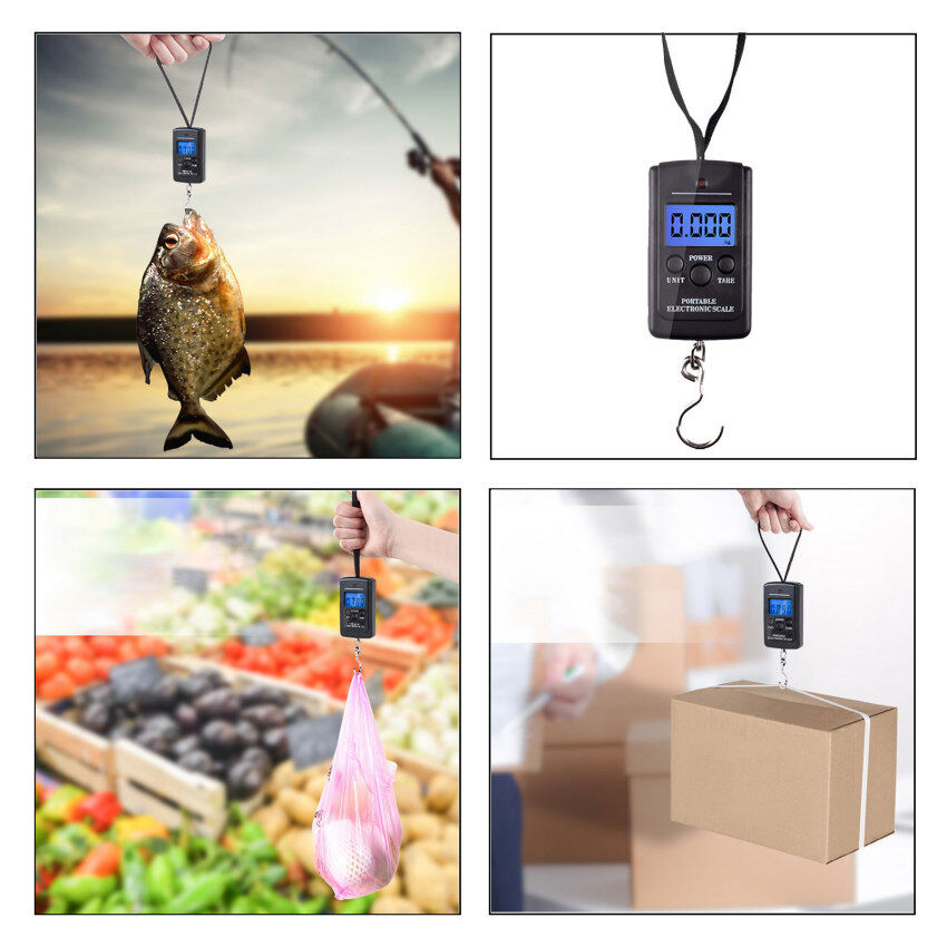 40kg X 5g Mini Digital Scale For Fishing Luggage Travel Weighting ...