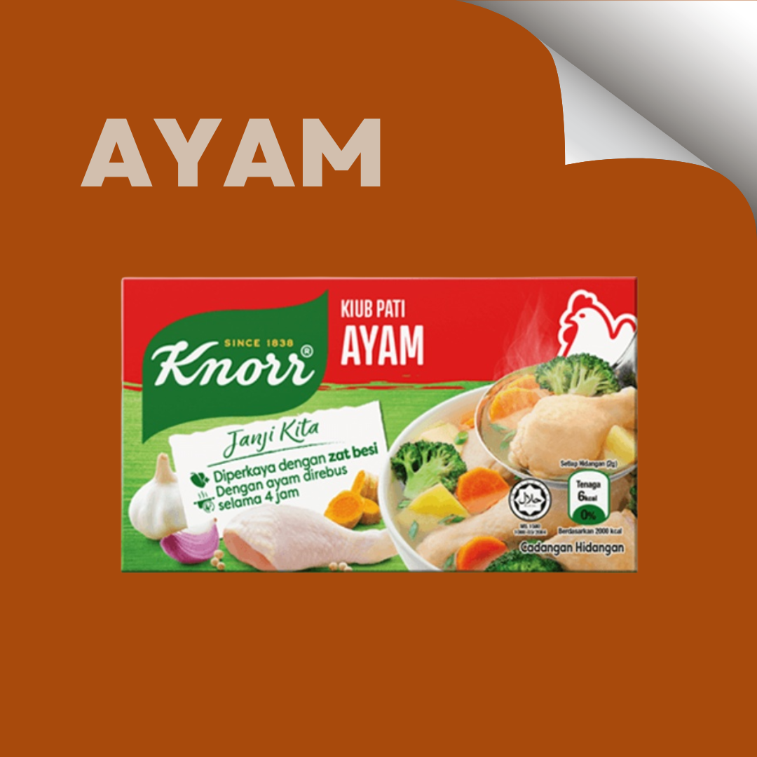 Knorr Kiub Pati/ Stock Cube 6 cubes (Ayam/Tomyam/Lembu/Ikan Bilis ...