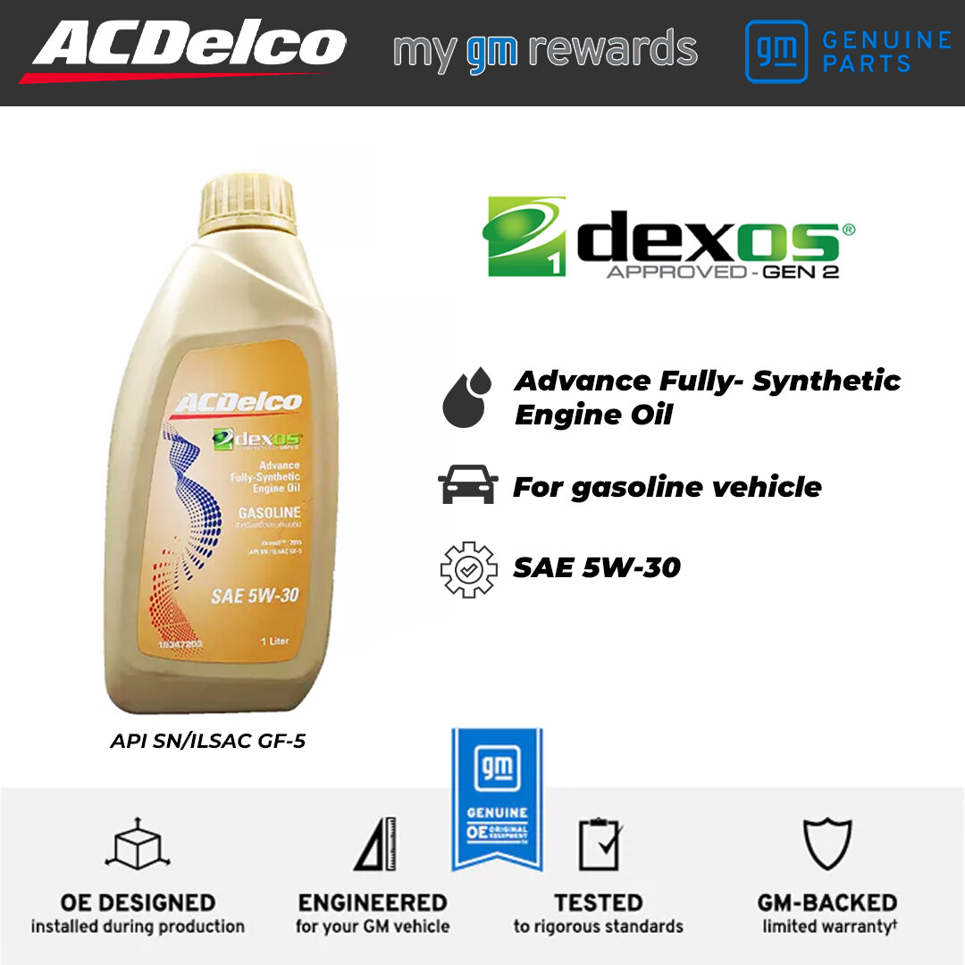 AC Delco Dexos1 Fully Synthetic Engine Oil 5w30 SN (1L) - Lubricants ...