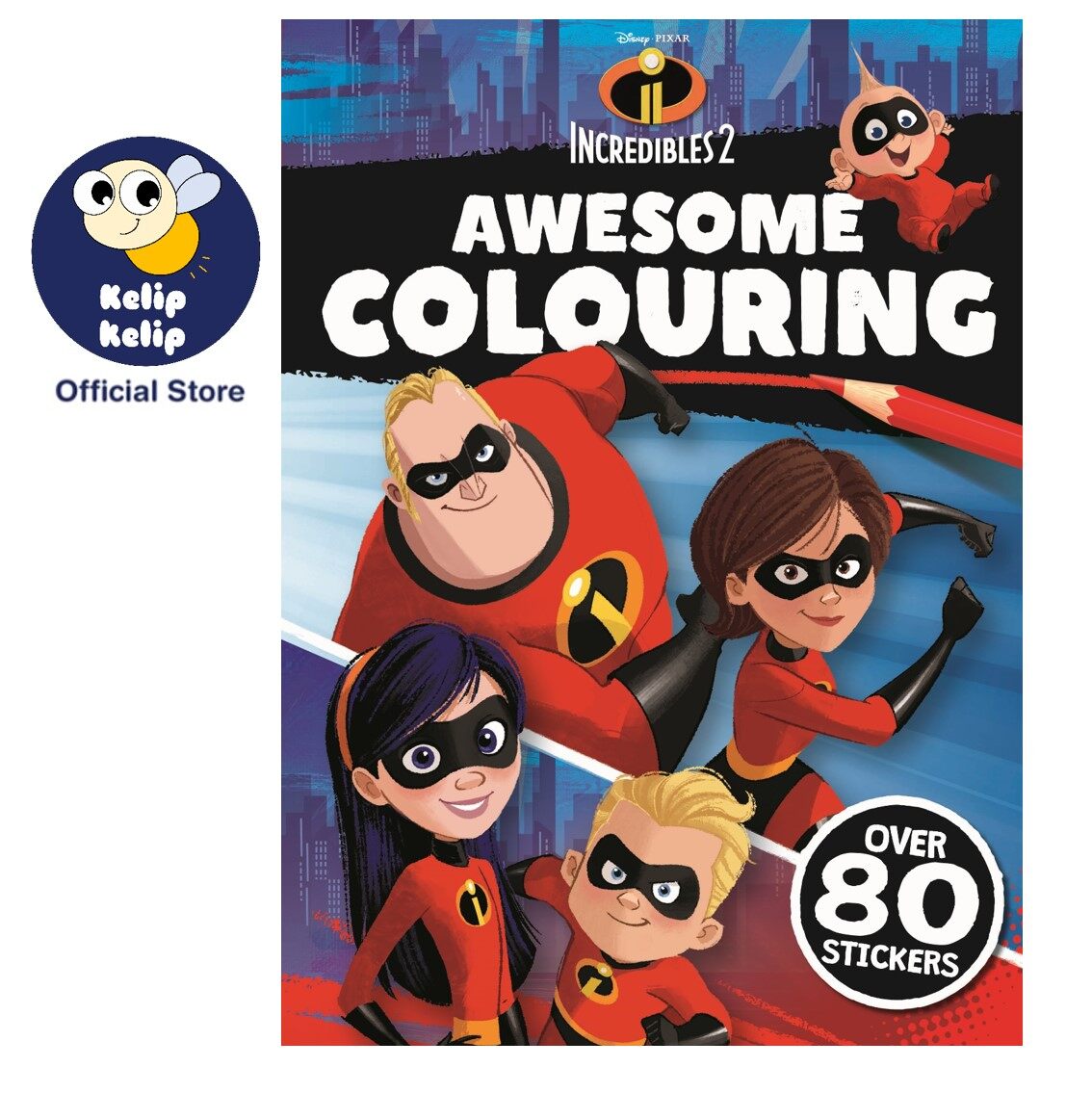 Disney Pixar Awesome Colouring Book with 80 Stickers | Lazada