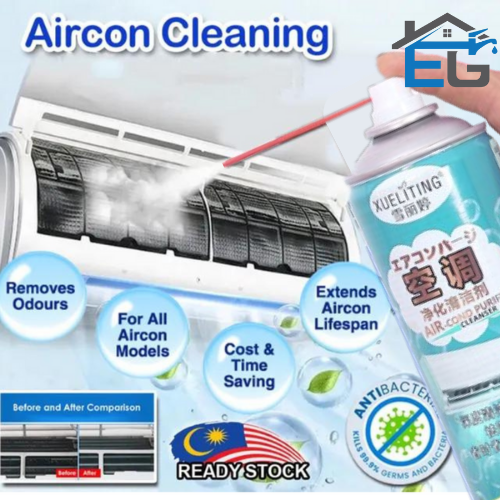 Aircond Cleaner Spray 480ml Air Conditioner Cleaner for Air Con Dust ...