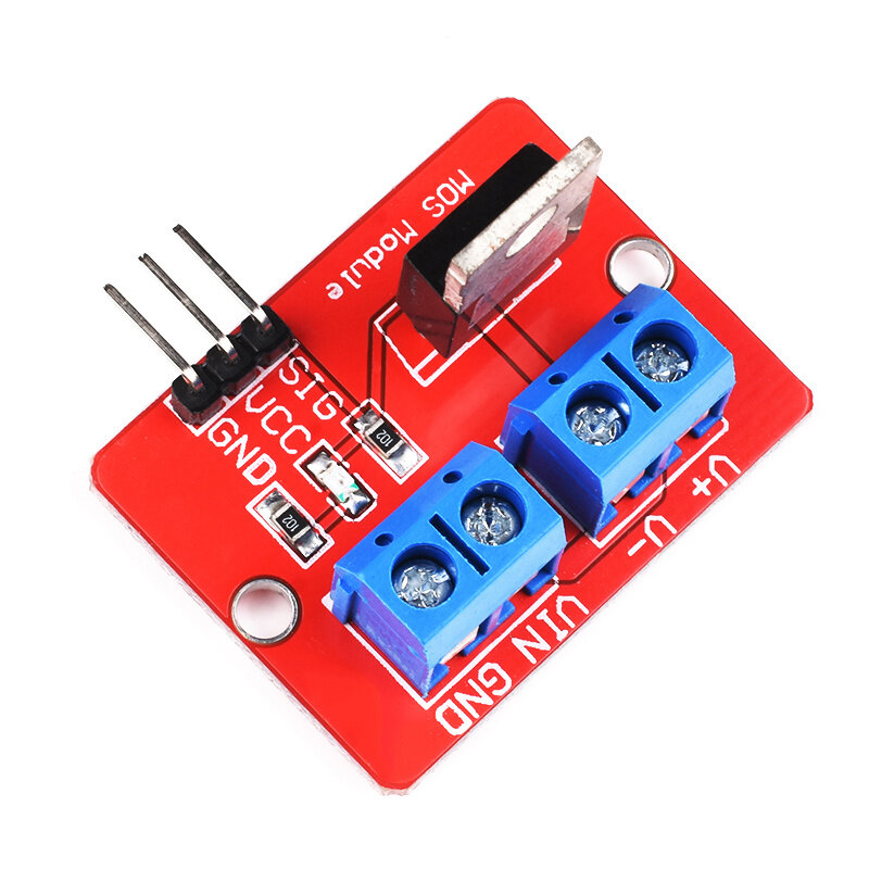 5Pcs 0-24V Top Mosfetปุ่มIRF520 MOSโมดูลไดร์เวอร์สำหรับArduino ARM MCU ...