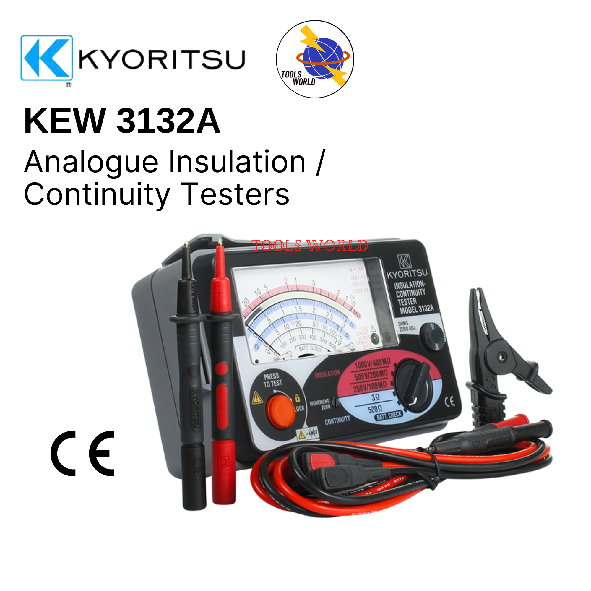 Kyoritsu KEW 3132A Analogue Insulation / Continuity Testers (NEW ...