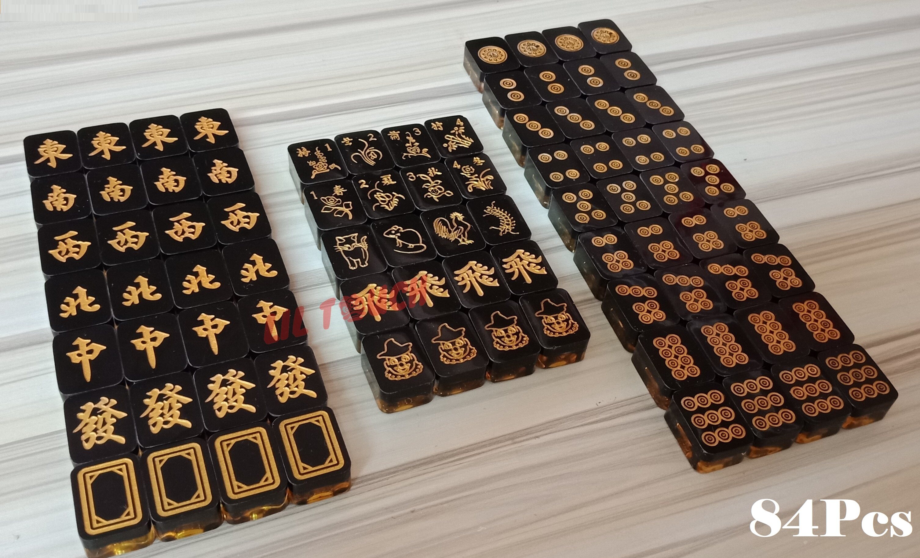 Lil Touch 38mm RESIN MAHJONG RUMMY LAMI Disney Ufufy Cartoon Mahjong 4 ...