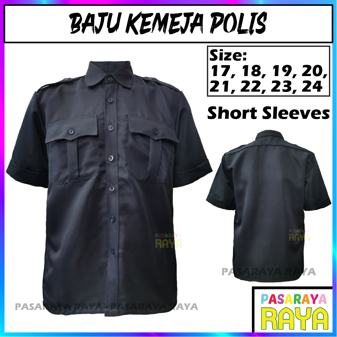 BAJU KEMEJA LENGAN PENDEK KADET POLIS PAKAIAN SERAGAM SEKOLAH ...