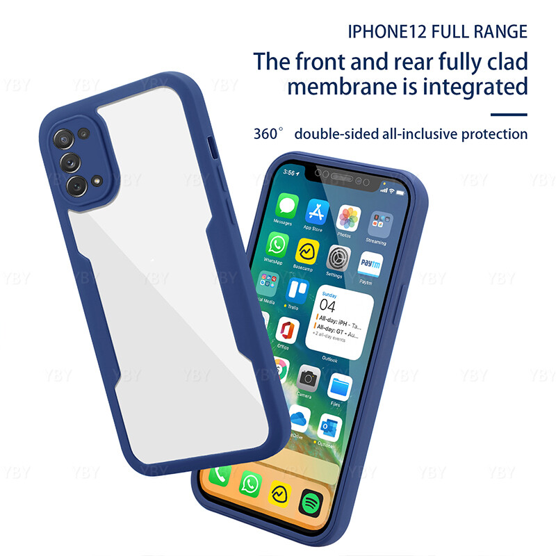 เคสโทรศัพท์ใสสำหรับ OPPO A74 A95 4G 5G 360,ฝาหลังกันกระแทกป้องกันกล้อง ...