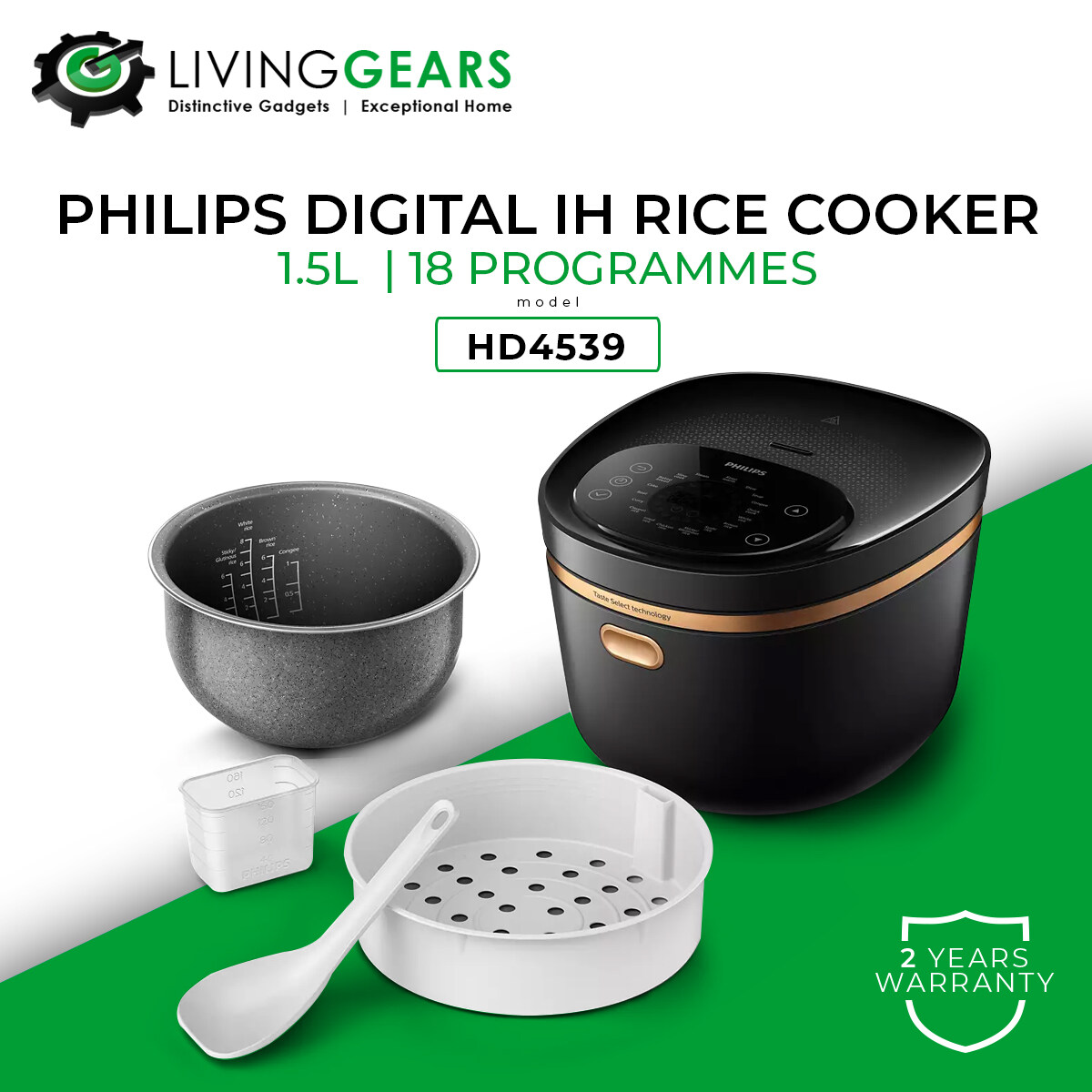 PHILIPS Digital IH Rice Cooker 5000 Series with Taste Selection HD4539 ...