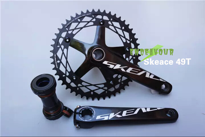 Skeace Solid 49T Crankset 1X Single Speed Fixed Gear Bike Crankset ...