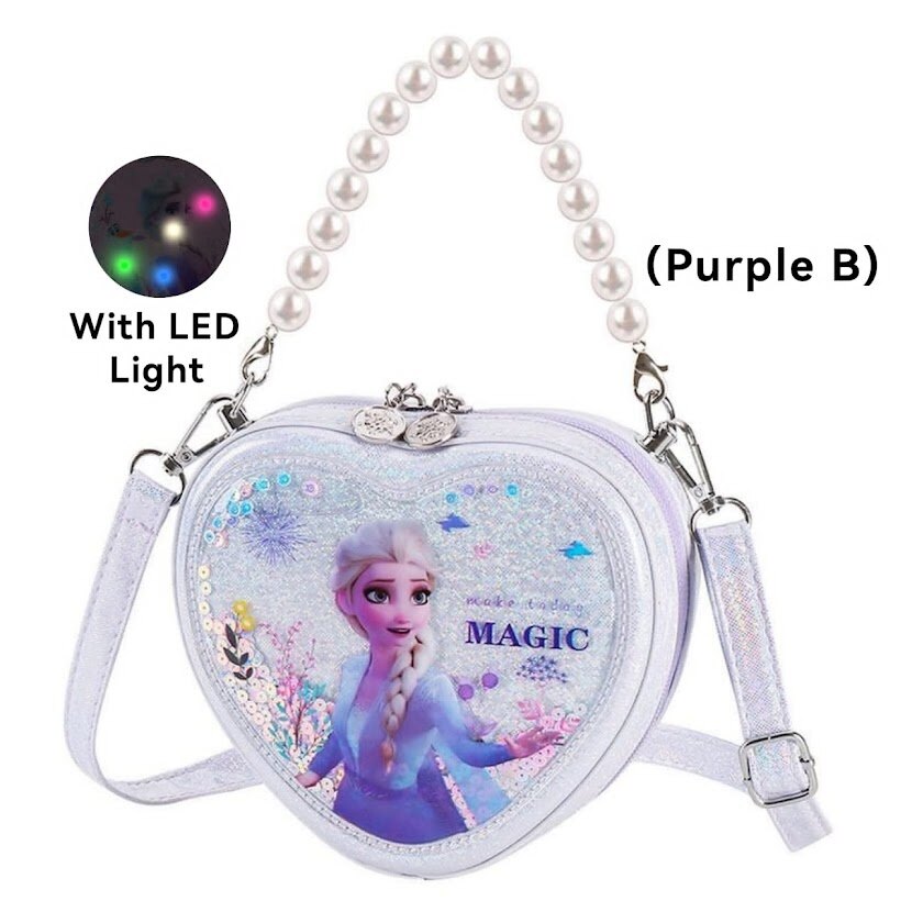 TOYSSAFARI Girls Children Princess Frozen Elsa Heart Shape Hand Bag ...