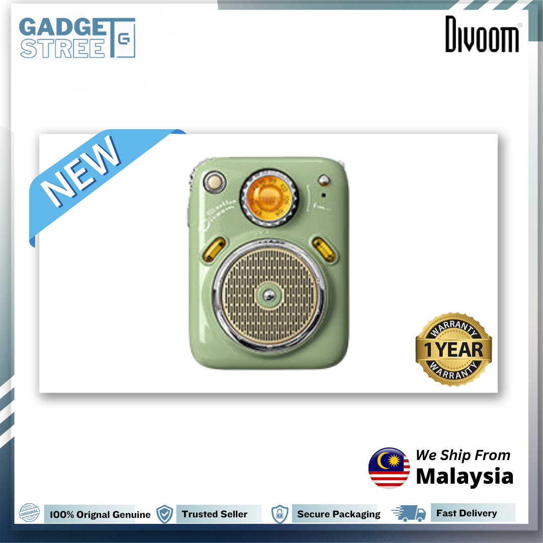 DIVOOM Beetles FM Mini Bluetooth Speaker | Vintage-Style Design | Ultra ...