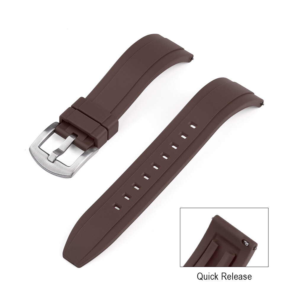 Rubber Watches Strap 20mm 22mm 24mm Quick Release Quick Release Pins ...
