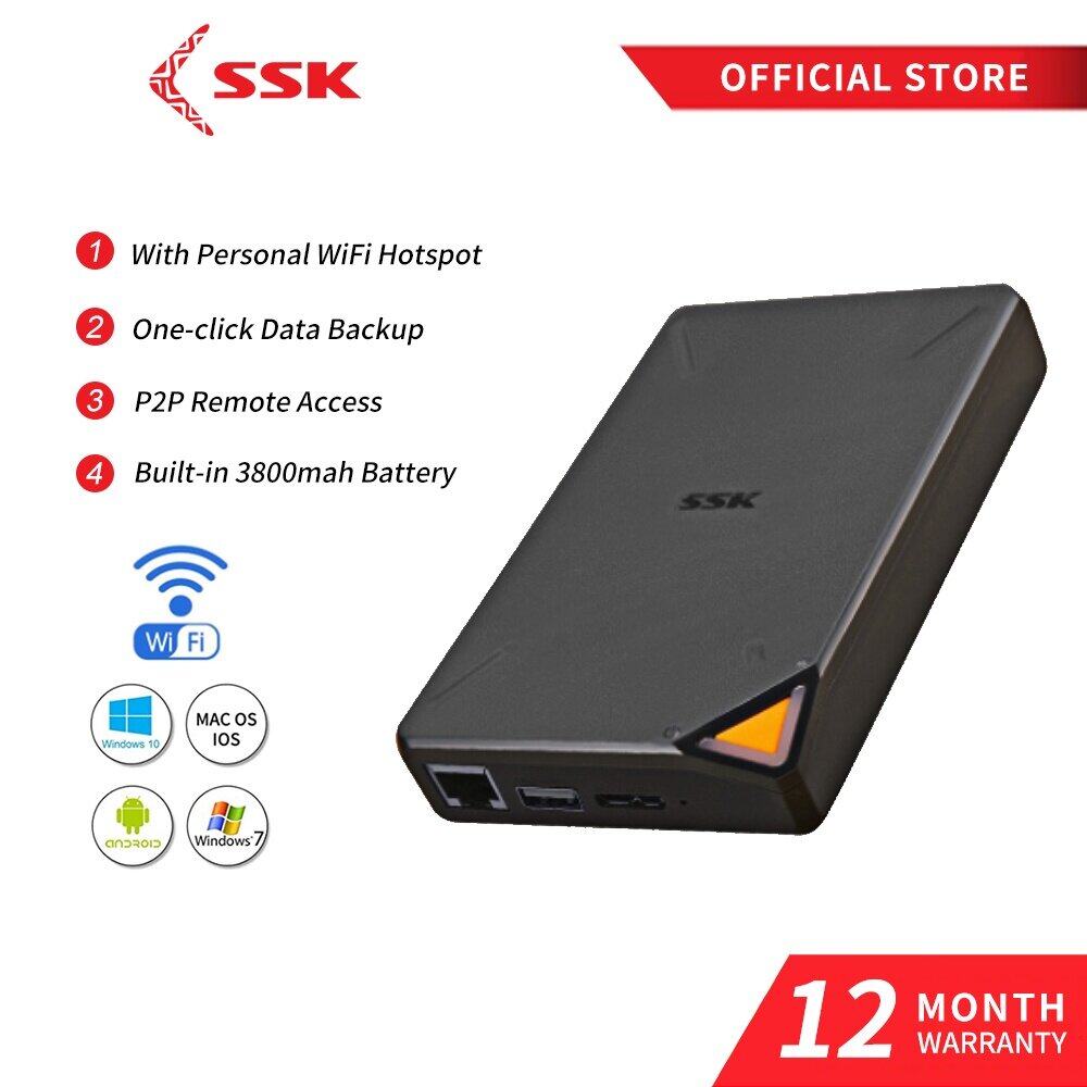 SSK NAS 2TB Network Attached Storage Personal Cloud Storage WiFi HDD ...
