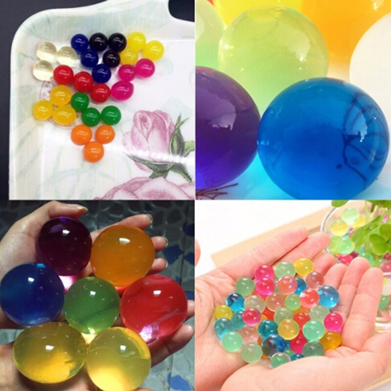 FUNNY 60Pcs large magic water bead crystal beads magic balls absorbent ...