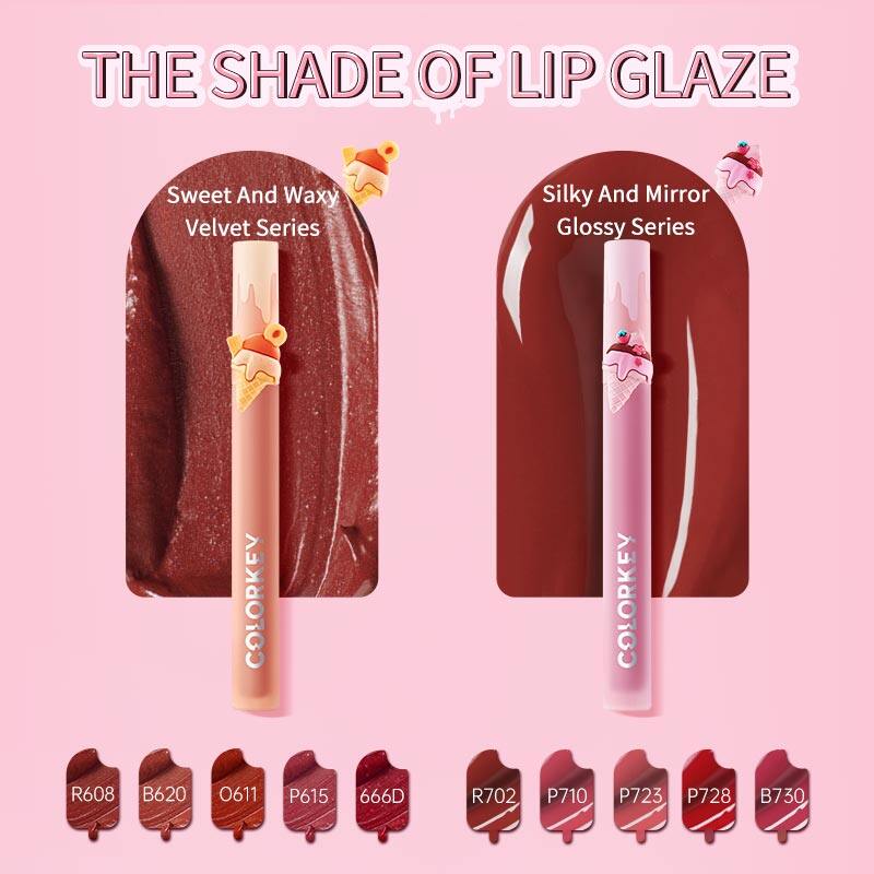 Colorkey Summer Ice Cream Series Watery & Matte Texture Lipgloss ...