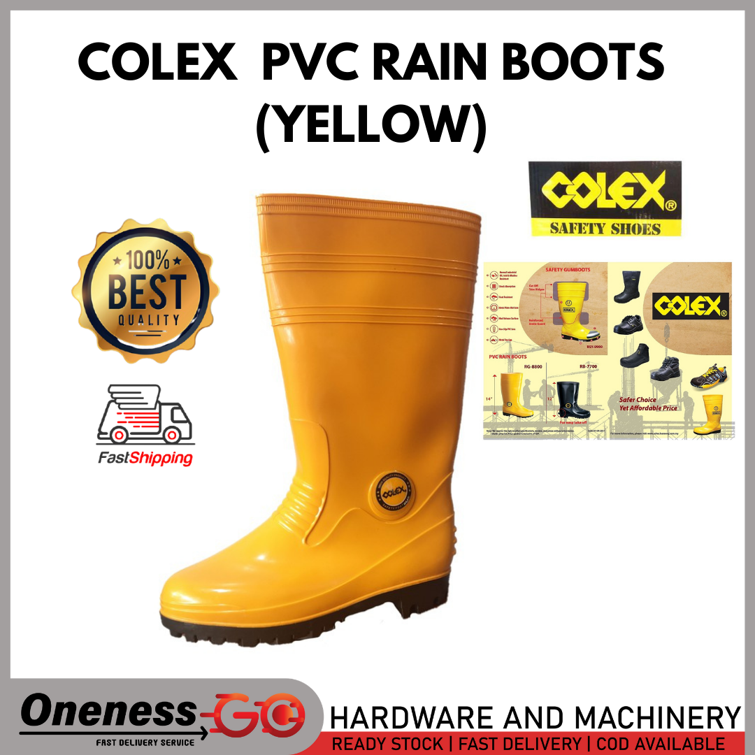 ''COLEX'' SAFETY GUMBOOTS -YELLOW | Lazada