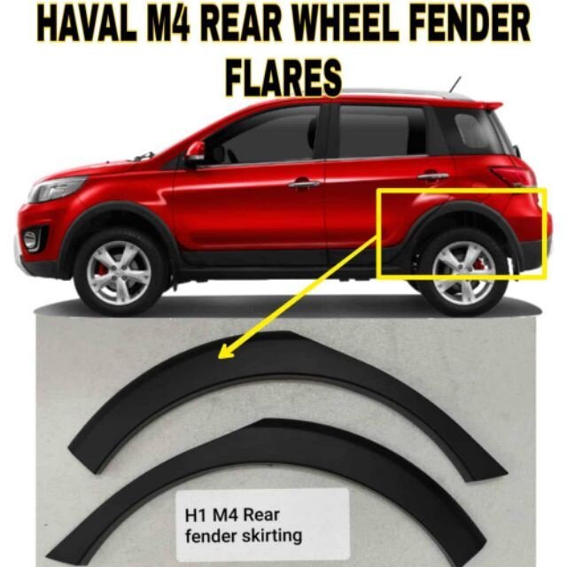 Haval H1 Great Wall M4 Rear Fender Skirting | Lazada