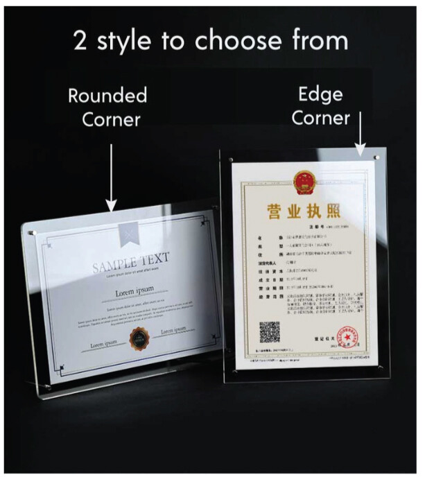 (Fast Shipping) Picture Frame Acrylic Photo Frames Certificate Camp ...