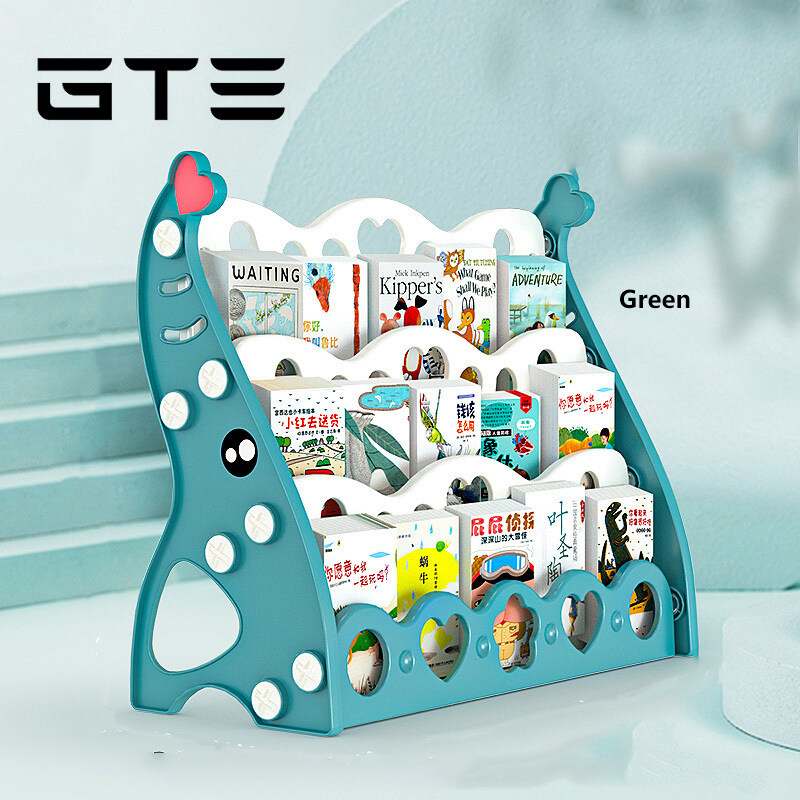 GTE Three Layers Multifunctional Modern Kids Children's Bookshelf Toys ...