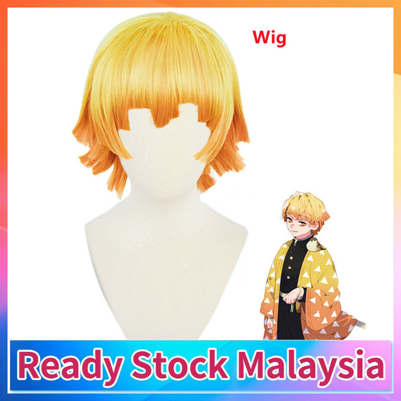 Agatsuma Zenitsu Cosplay Costume Anime Demon Haori Kimetsu no Yaiba ...