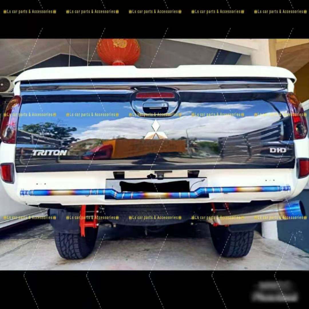 Titanium Crash Bar Rear bumper 4x4 Cover C Type Hilux Vigo Revo D-Max ...