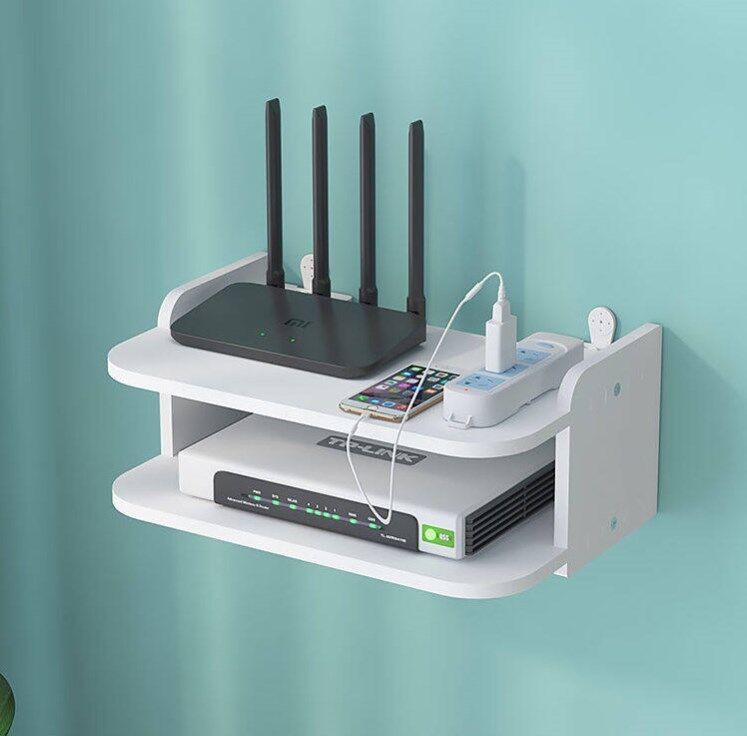 Green Moon living room TV wall set-top box rack router storage box wall ...