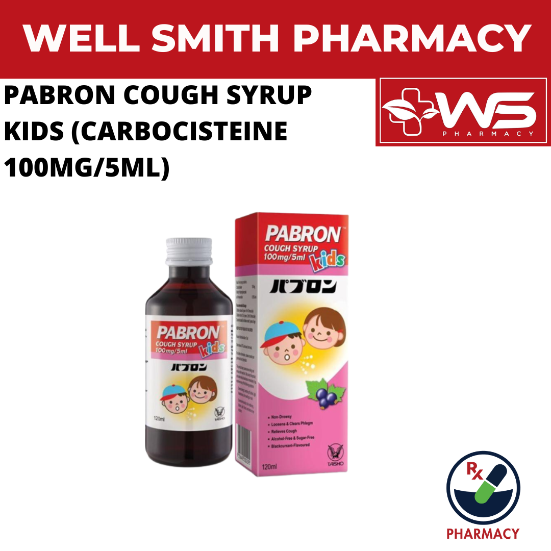 PABRON COUGH SYRUP KIDS (CARBOCISTEINE 100MG/5ML)(RELIEF COUGH AND ...