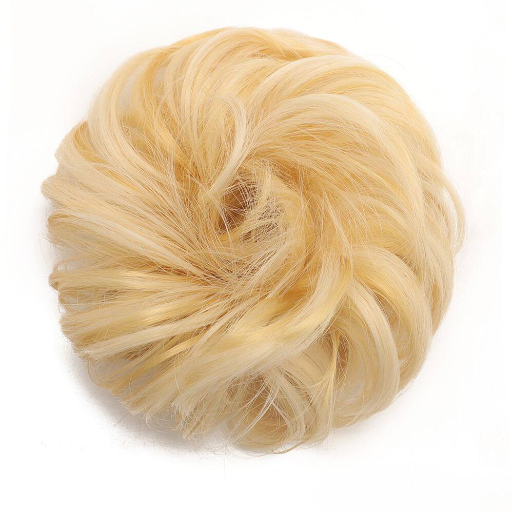 BUUXIAA ซาลาเปาหยัก โดนัทซาลาเปา ธรรมชาติ แฮร์พีช ลอนผมยุ่งยุ่ง ต่อผมแบบบ๊อบเบิ้ล ชิ้น Updo ...