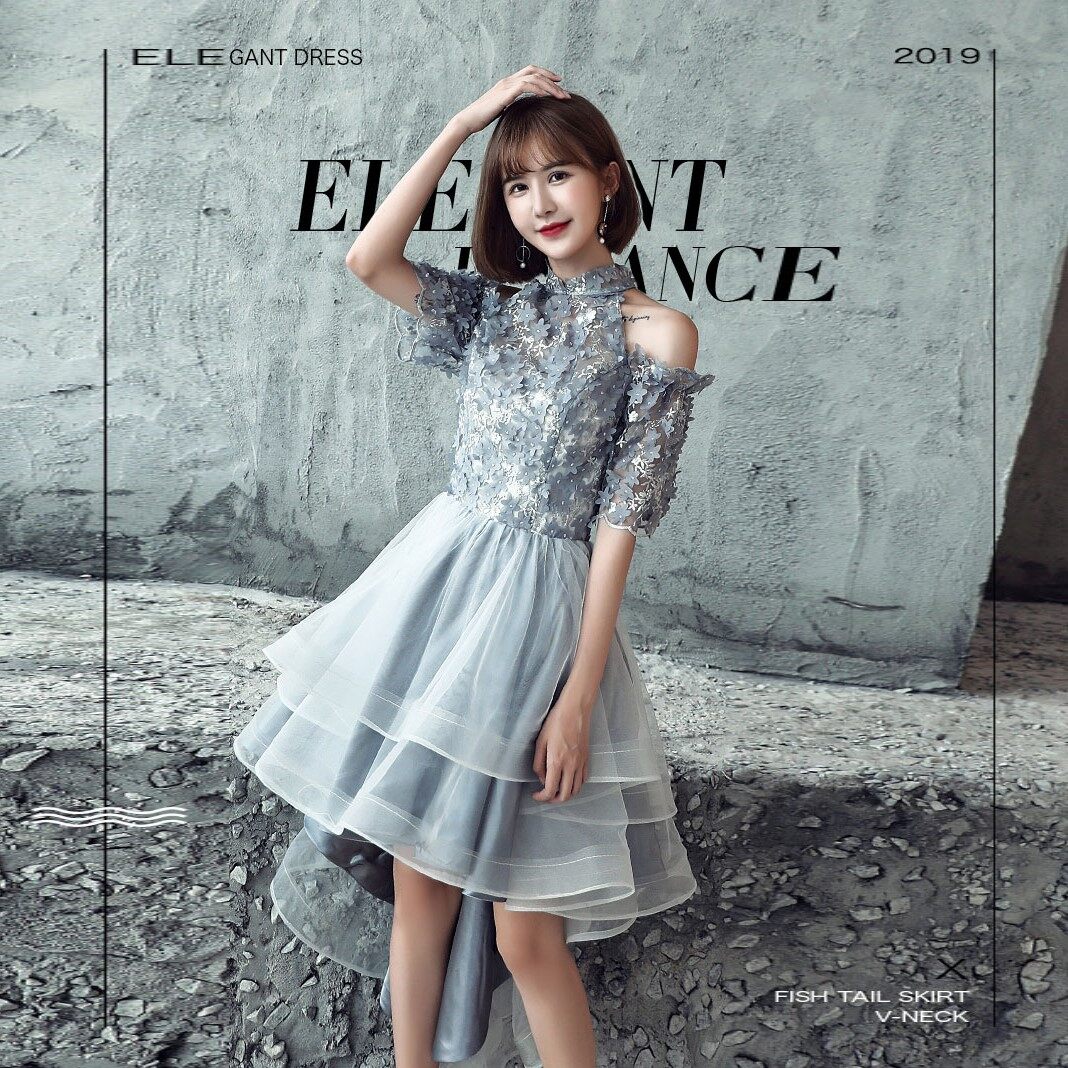 HOHU ชุดราตรีอย่างเป็นทางการสำหรับผู้หญิง2022ใหม่เกาหลีจัดเลี้ยง ...