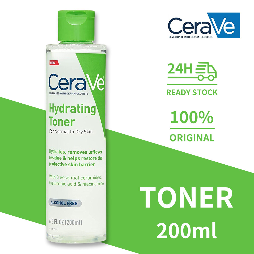 CeraVe Hydrating Toner for Face Non-Alcoholic with Hyaluronic Acid ...