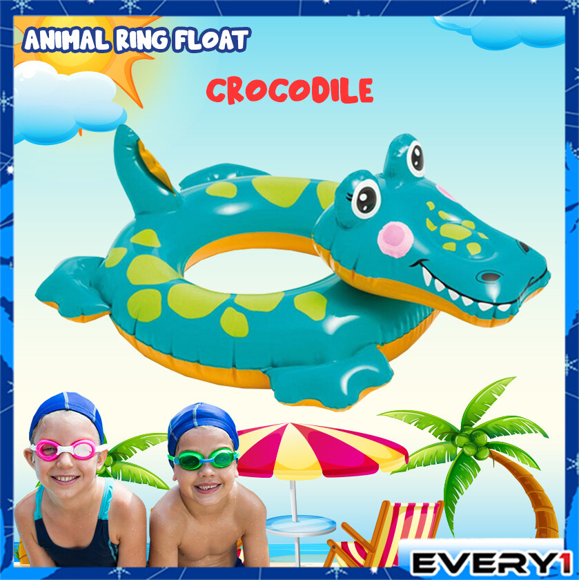 INTEX (NP9) 58221 5 Design Deluxe Animal Ring Kids Float Swimming Ring ...