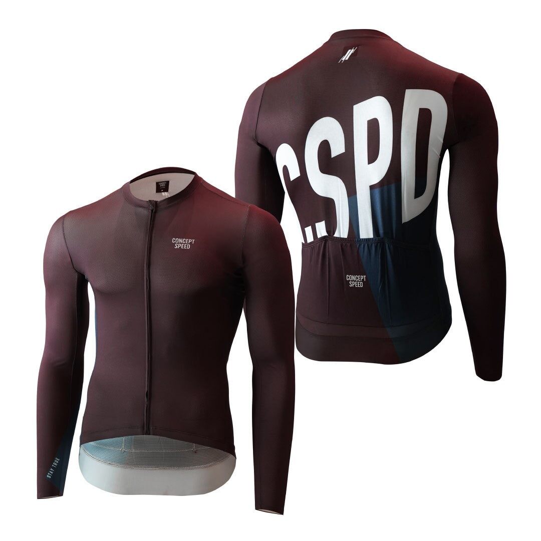 CSPD CONCEPT SPEED แขนยาว4สีเสื้อขี่จักรยาน Race Cut ซิปเต็ม3กระเป๋า ...