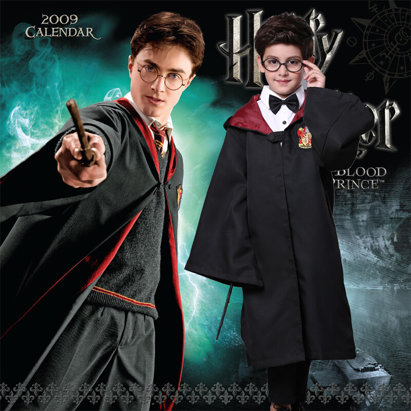 ธรรมชาติดาวH Arry P Otterเสื้อคลุมกริฟฟินดอร์ที่มีเนคไท,แว่นตา,เด็ก ...