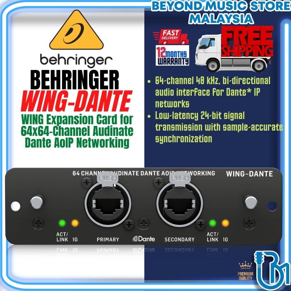 BEHRINGER WING-DANTE WING Expansion Card for 64x64-Channel Audinate ...