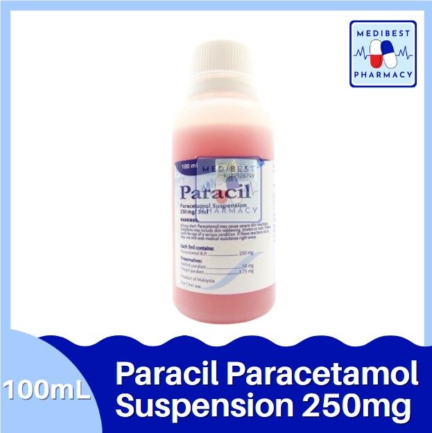 Paracil Paracetamol Suspension 250mg -100mL | Lazada