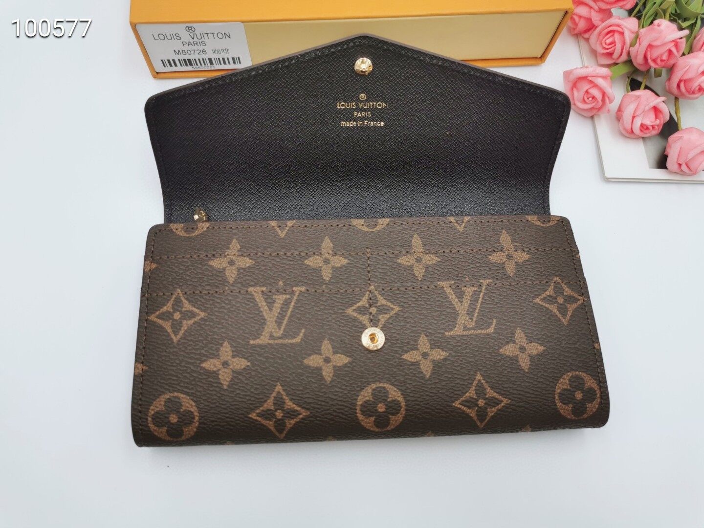 [Brand Packaging] 2022V brand Classic Canvas Founder Wallet Leather ...