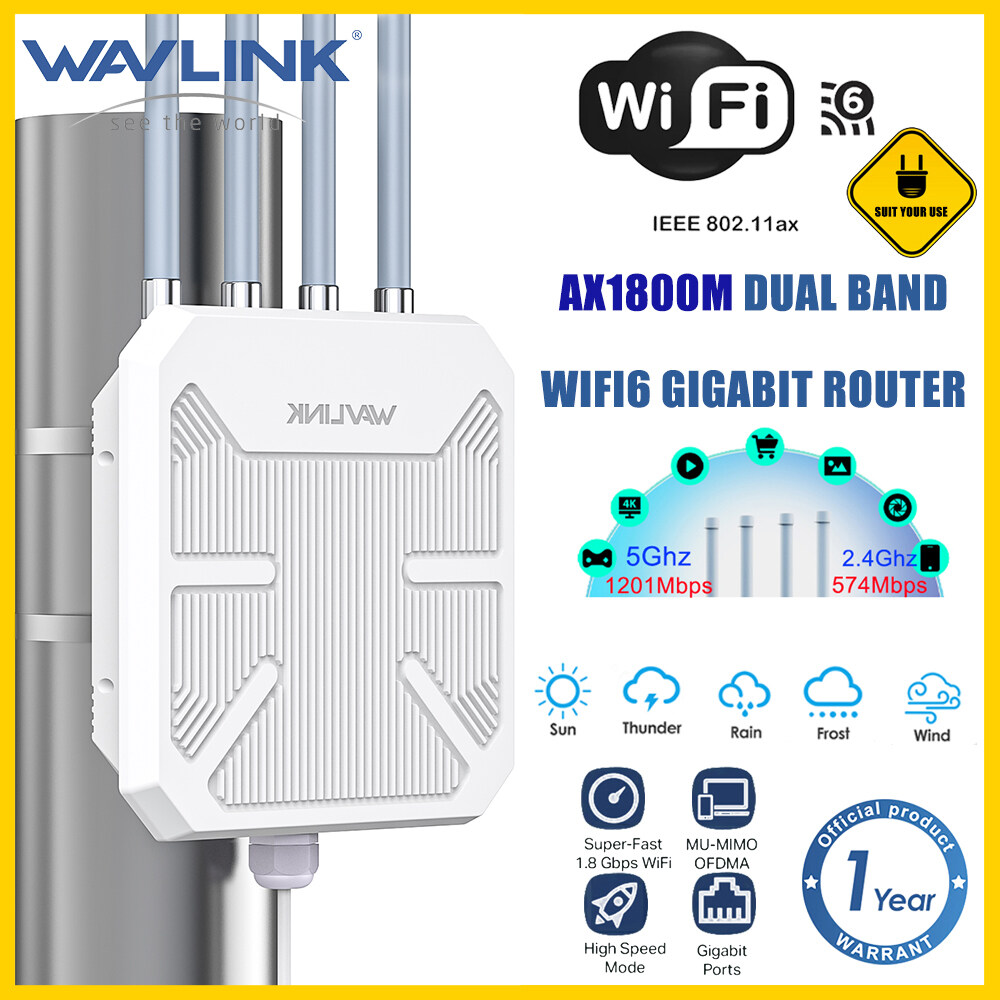 Wavlink AX1800M WiFi6 Gigabit Wireless Router Dual Band 2.4GHz (574Mbps ...